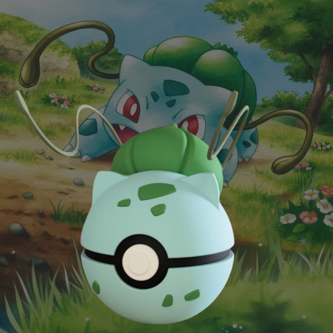 Poké Ball 3D Bulbasaur #0001 | Impresión 3D de alta calidad